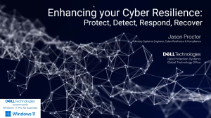 Enhancing your cyber resilience:protect, detect, respond, recover ...